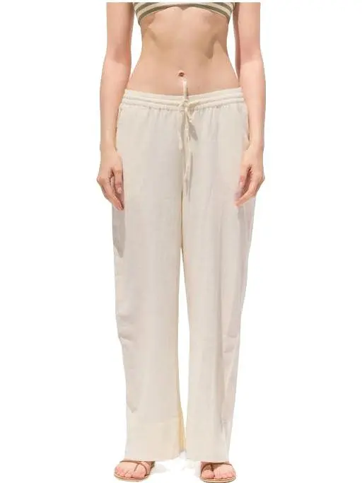 GOTTEX BEACH LIFE Terra Wide Leg Beach Pant Cover-up - Cream