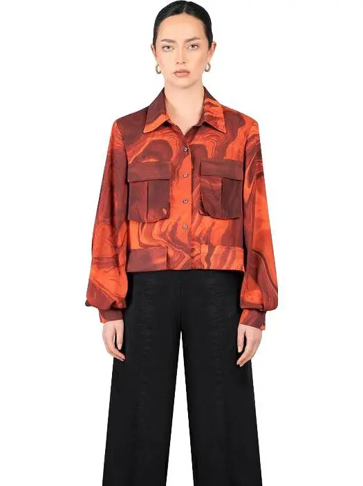 LAURA APARICIO Short Sahariana Blouse - Orange