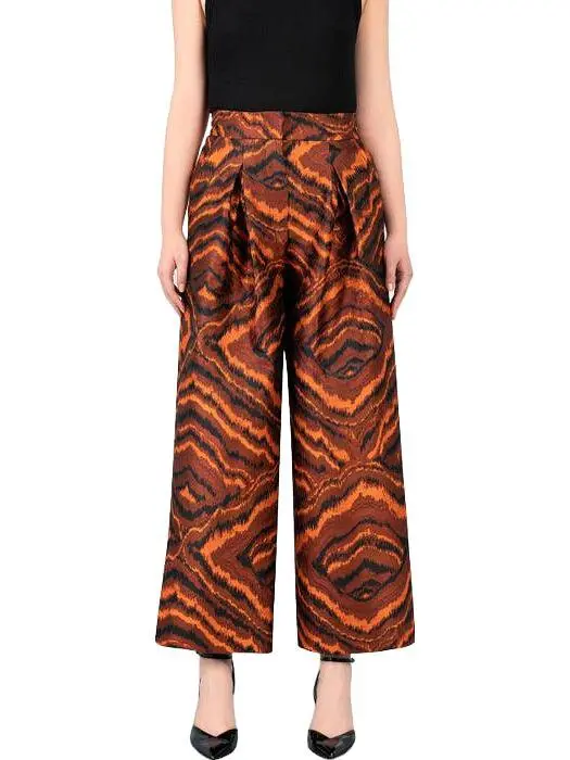 LAURA APARICIO Jacquard Palazzo Pants - Orange