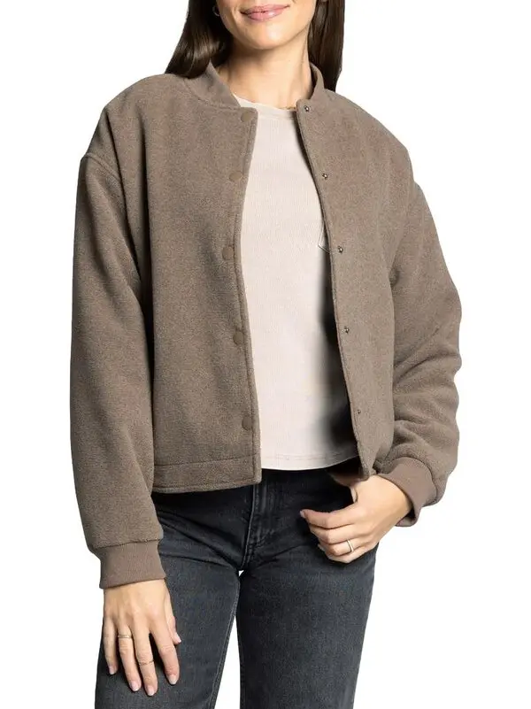THREAD & SUPPLY Sadie Textured Jacket - Walnut
