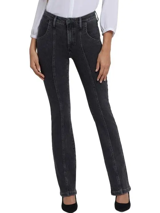NYDJ Billie Seamed High Waist Mini Bootcut Jeans - Slate Stone