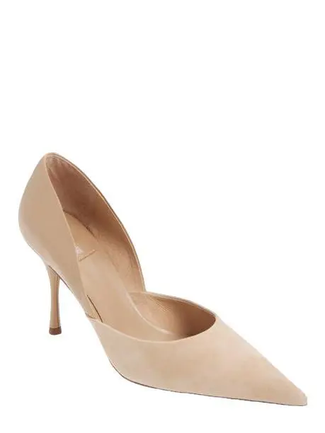 Jeffrey Campbell Volturi Suede Pumps - Beige Suede Combo