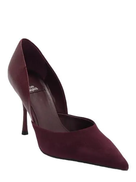 Jeffrey Campbell Volturi Suede Pumps - Wine Suede Combo