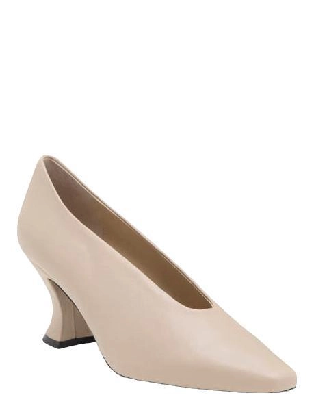 Jeffrey Campbell Hints Leather Pumps - Bone