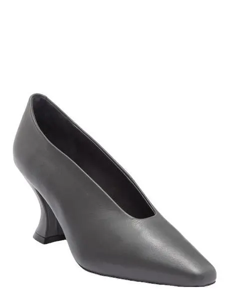 Jeffrey Campbell Hints Leather Pumps - Grey