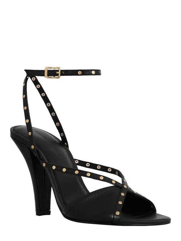 Rebecca Minkoff Studded Ankle Strap Sandals - Black