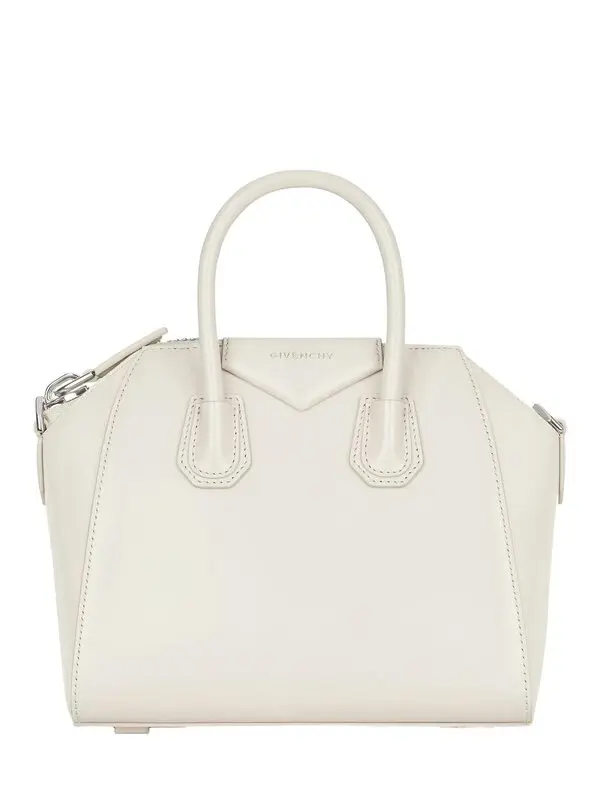 Givenchy Mini Antigona Leather Satchel - Ivory
