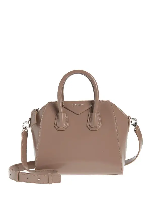 Givenchy Mini Antigona Leather Satchel - Taupe