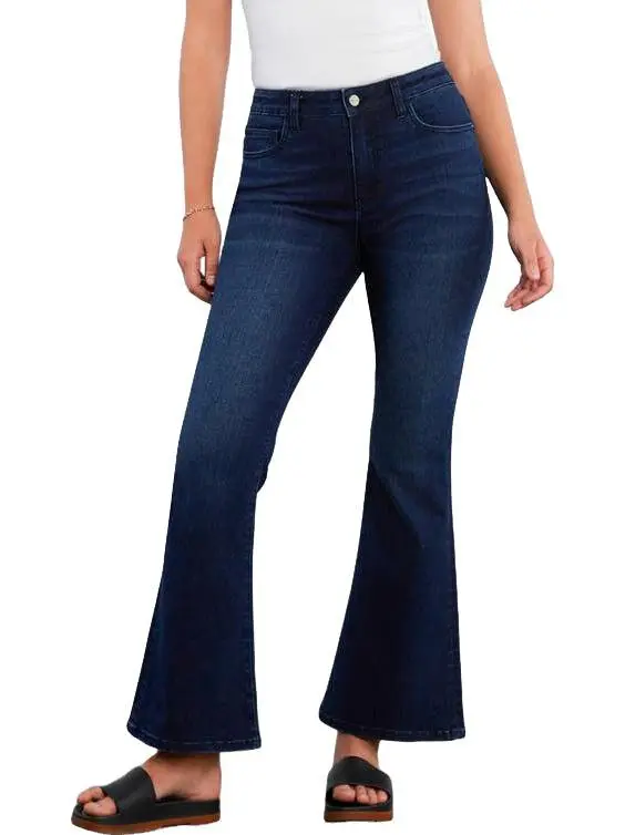 HINT OF BLU Mid-rise Flare Jeans - Resort Blue
