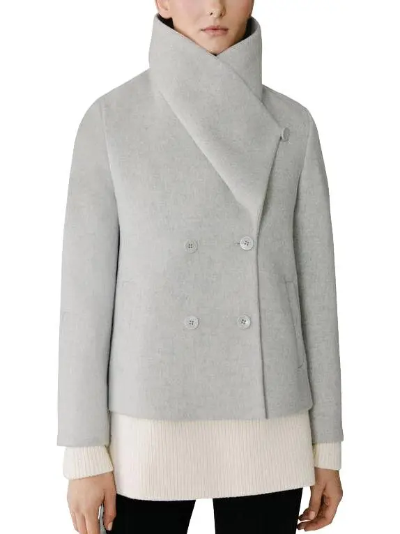 Soia & Kyo Tala Double-breasted Wool-blend Coat - Stone Blue Heather