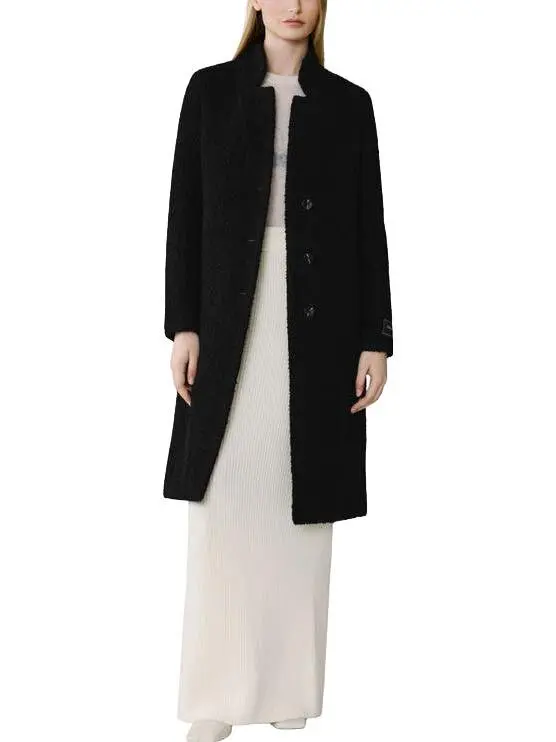 Soia & Kyo Diane Wool-blend Bouclé Coat - Black