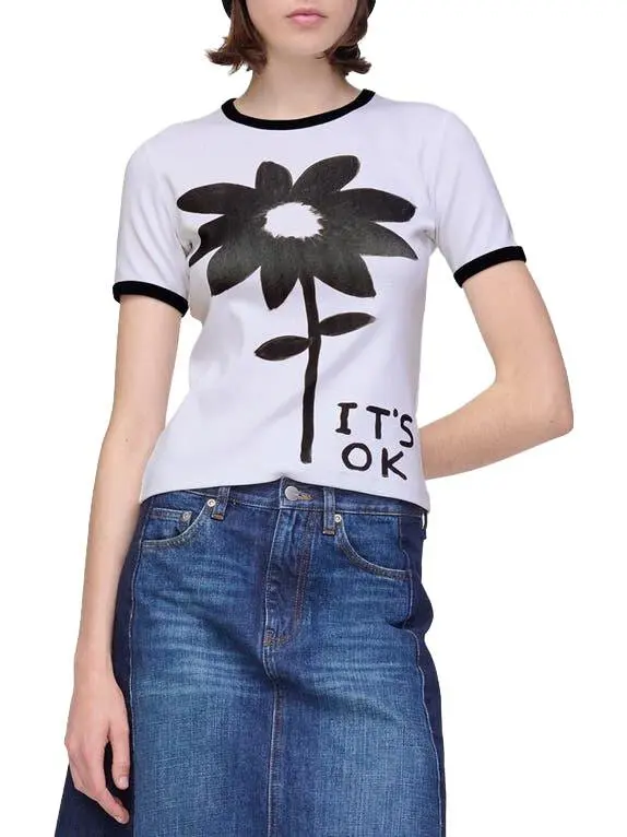 Marc Jacobs Graphic Ringer T-shirt - White Multi
