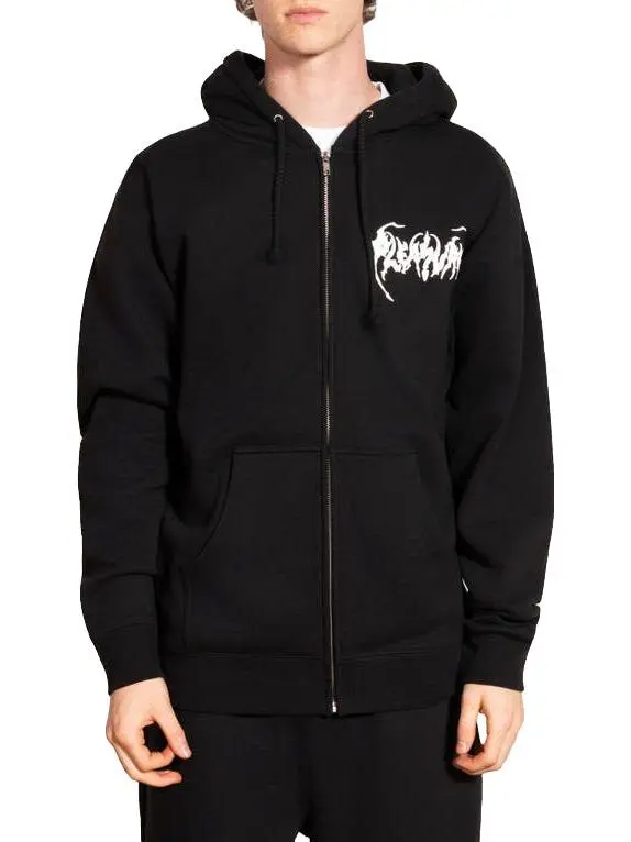 PLEASURES Pond Graphic Zip Hoodie - Black