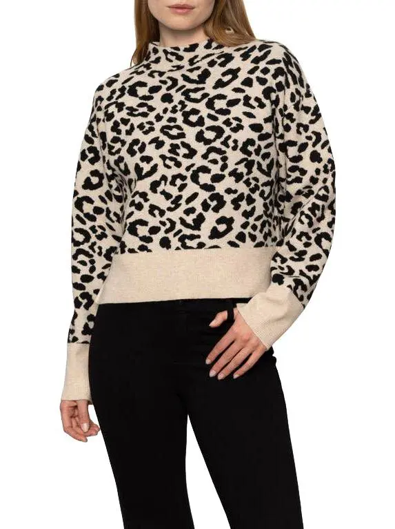 Sanctuary Soft Touch Mock Neck Sweater - Spots