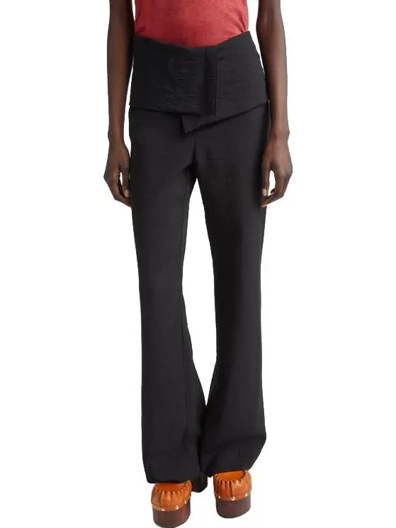 EMILY DAWN LONG Blake Fold Over Pants - Black