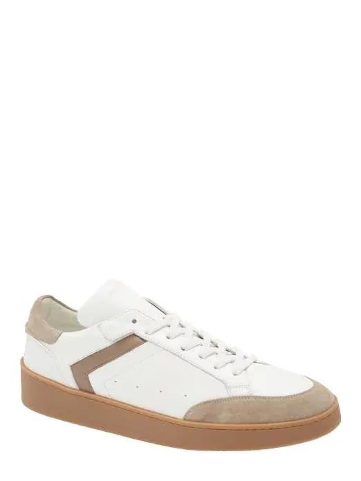 Canali Suede And Leather Low Top Sneakers - White