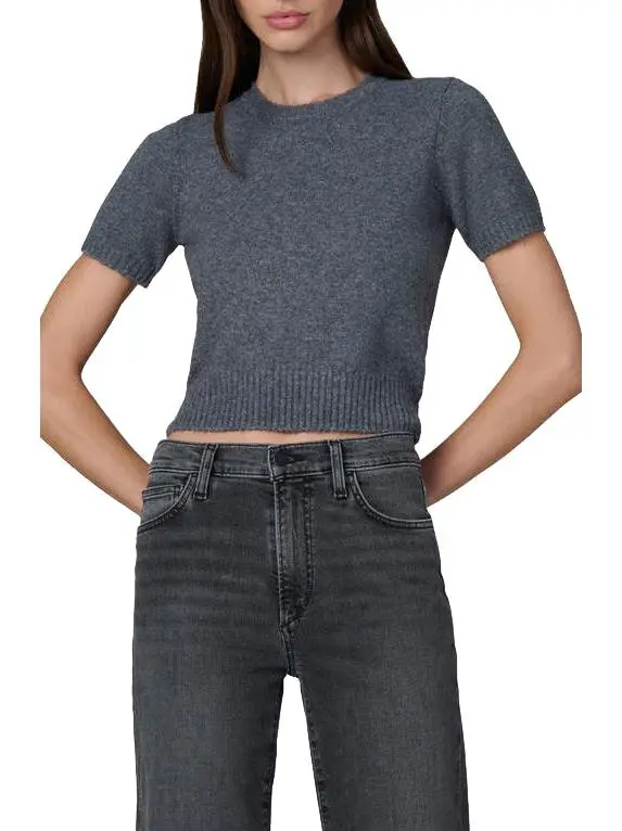 Joe's Jeans The Steph Shrunken Short Sleeve Sweater - Charcoal
