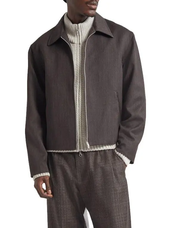 Our Legacy Mini Virgin Wool Jacket - Havana Brown Chain Wool