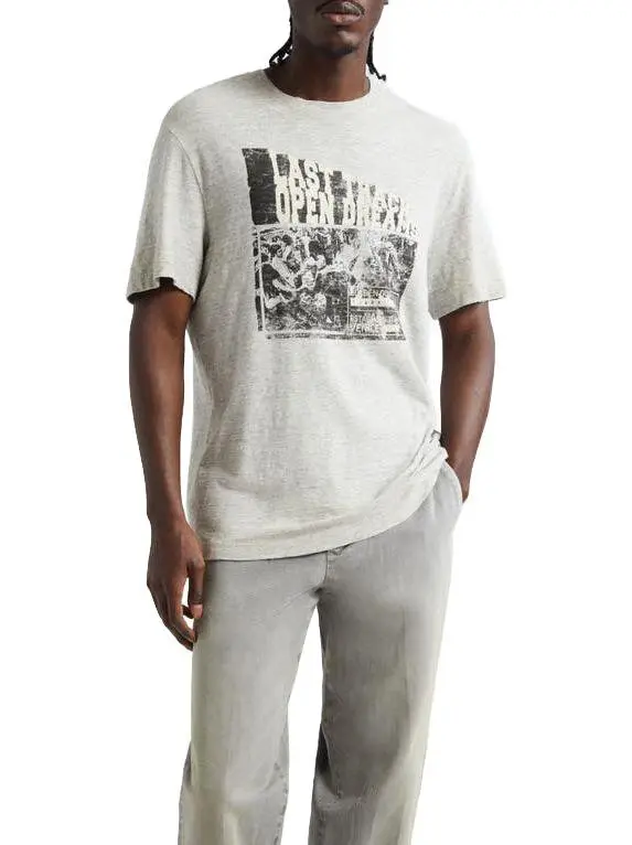 GOLDEN GOOSE Journey Regular Fit Graphic T-shirt - Grey Melange