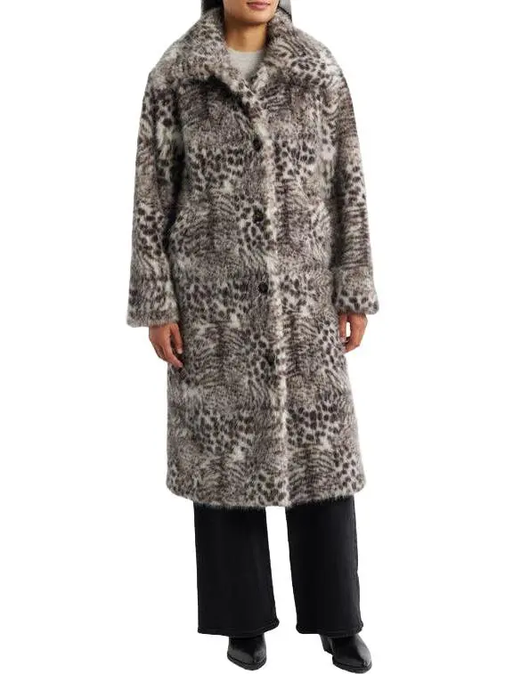 Bernardo Print Faux-fur Coat - Leopard