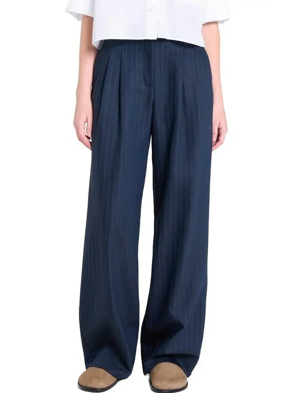 TWP Sulli Stripe Stretch Wool Pants - Insignia Blue