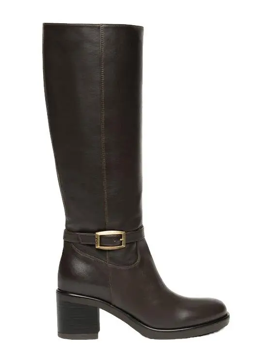 NEROGIARDINI Tall Buckle Boot - Chocolate