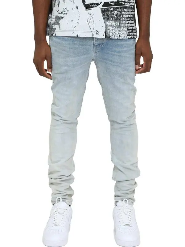 PURPLE BRAND Rhone Fade Skinny Jeans - Light Indigo