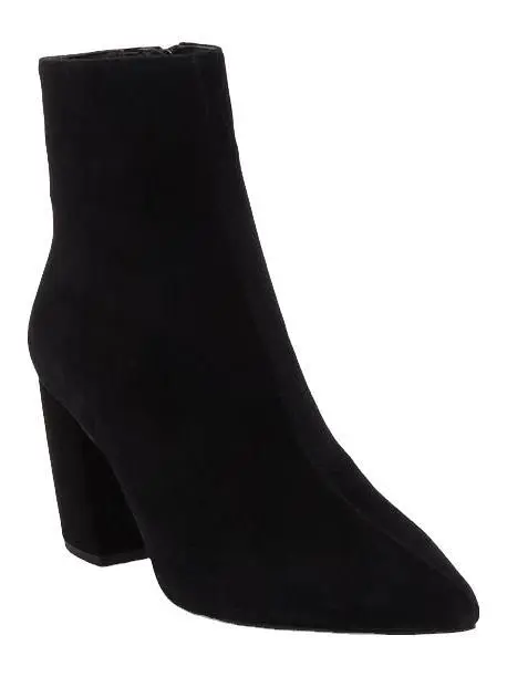 Jeffrey Campbell Block Heel Booties - Black Suede