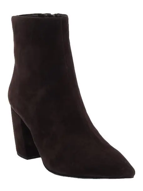 Jeffrey Campbell Block Heel Booties - Brown Suede