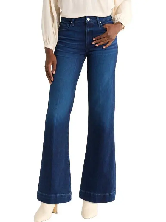 Paige Leenah High-waist Wide-leg Jeans - Praline