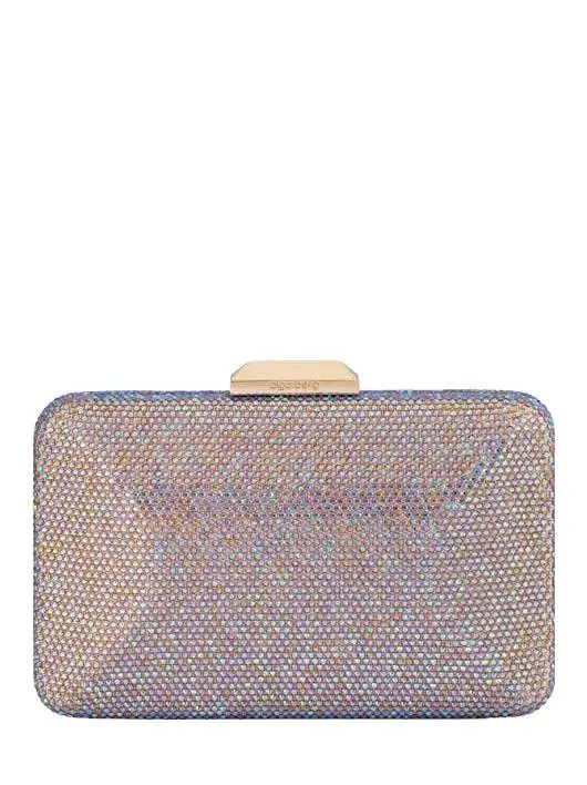 OLGA BERG Edith Iridescent Frame Clutch - Pastel
