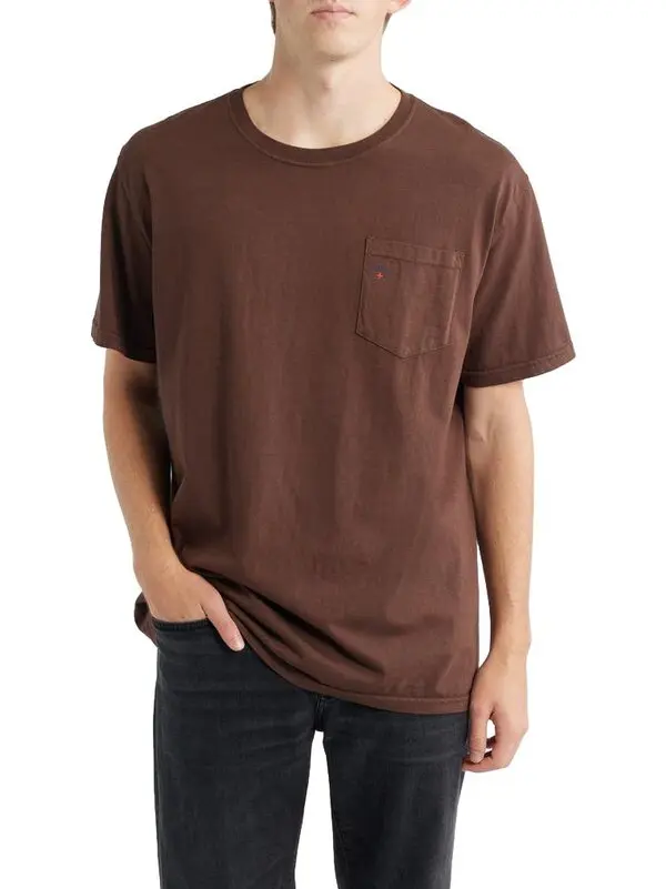 NOAH Core Logo Pocket T-shirt - Chicory Brown