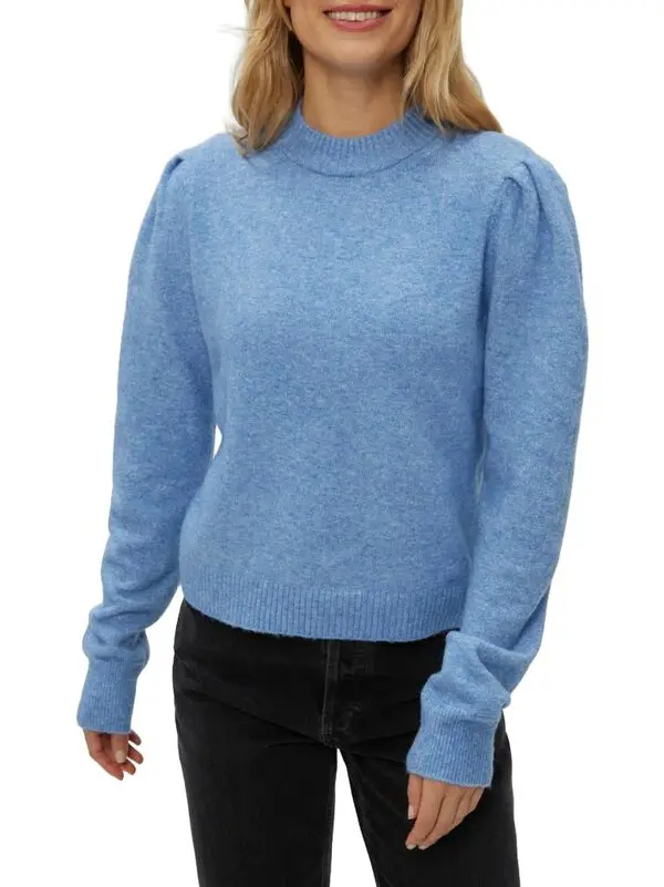 Michael Stars Genova Puff Sleeve Sweater - Breeze