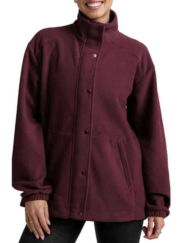 Beyond Yoga Explorer Fleece Jacket - Dark Cherry