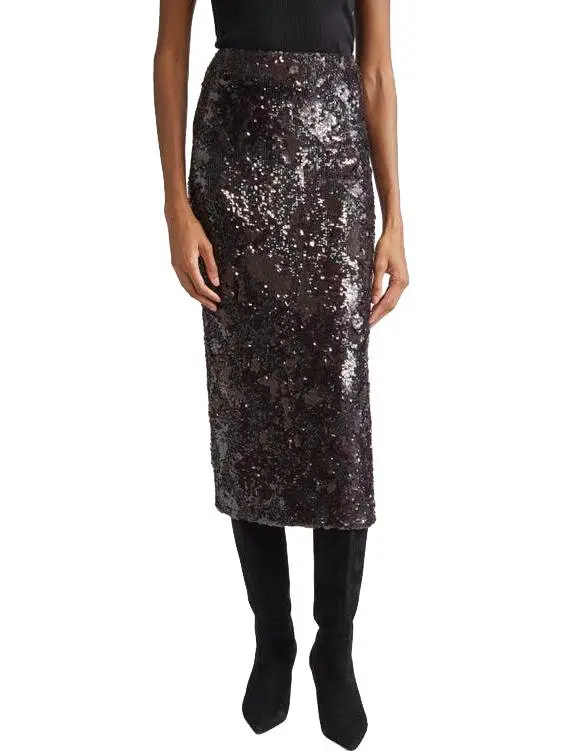 Veronica Beard Sequin Skirt - Dark Currant