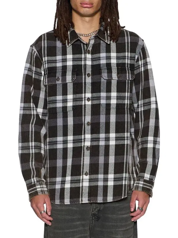 Ksubi Rose Bowl 1999 Check Cotton Button-up Shirt - Black