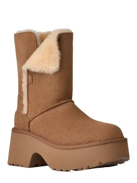 UGG Esmee Leather Cuffable Tall Boots - Chestnut