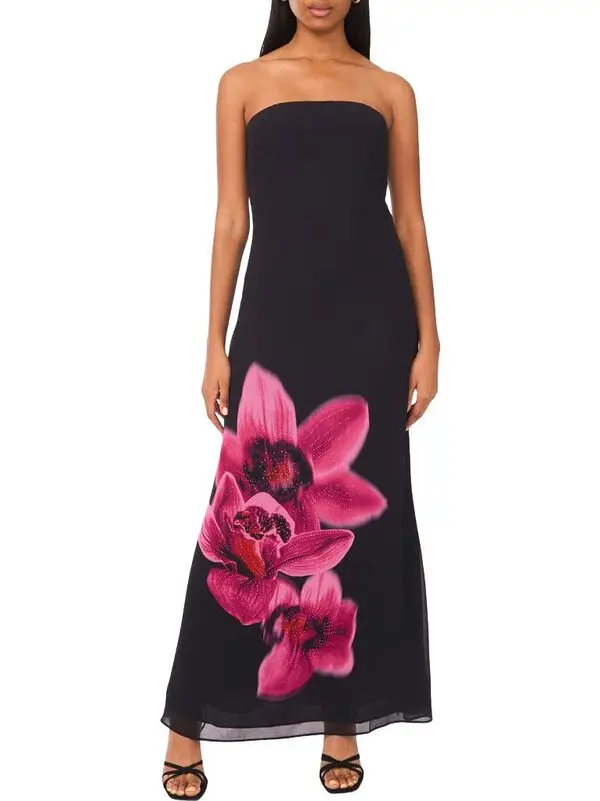 CECE DUPRAZ Strapless Maxi Dress - Wild Petunia