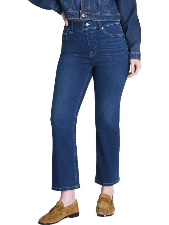 Spanx High-waist Kick Flare Jeans - Pacific Wash