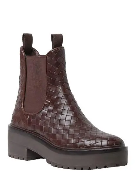 LOEFFLER RANDALL Reggie Woven Chelsea Boot - Espresso