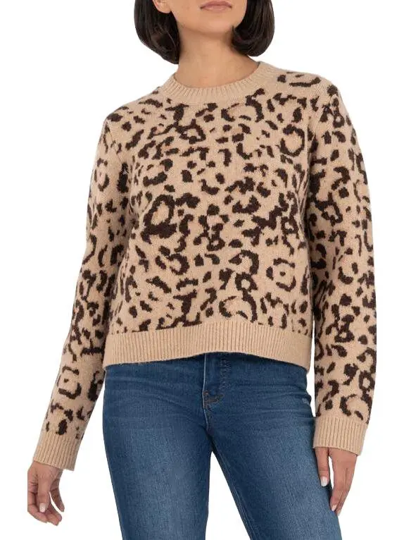 Kut From The Kloth Animal Print Crewneck Sweater - Beige/brown