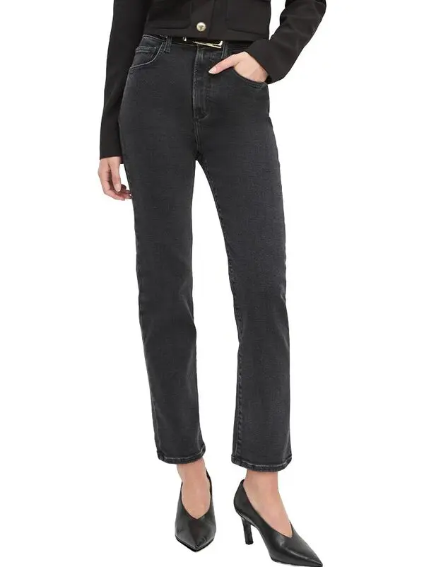 FAVORITE DAUGHTER The Valentina Super High Waist Ankle Straight Leg Jeans - Tupelo