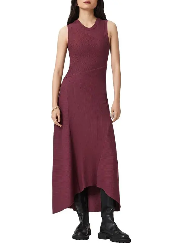 ALLSAINTS Gia Sleeveless Maxi Dress - Oxblood Red