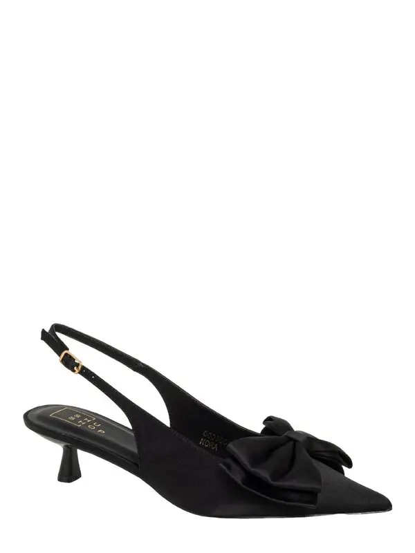 SHU SHOP Nora Slingback Kitten Heel Pump - Black
