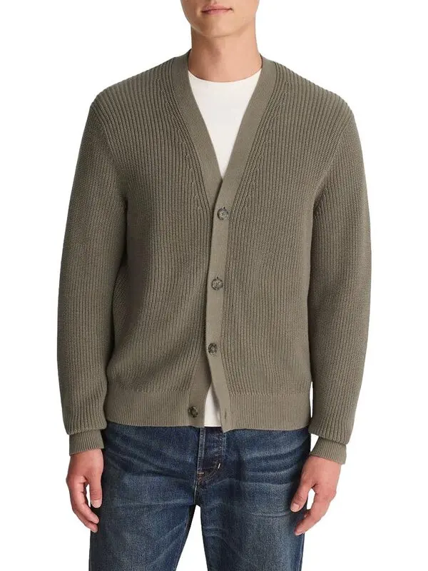 Madewell Cotton Shaker Stitch Cardigan - Pressed Sage