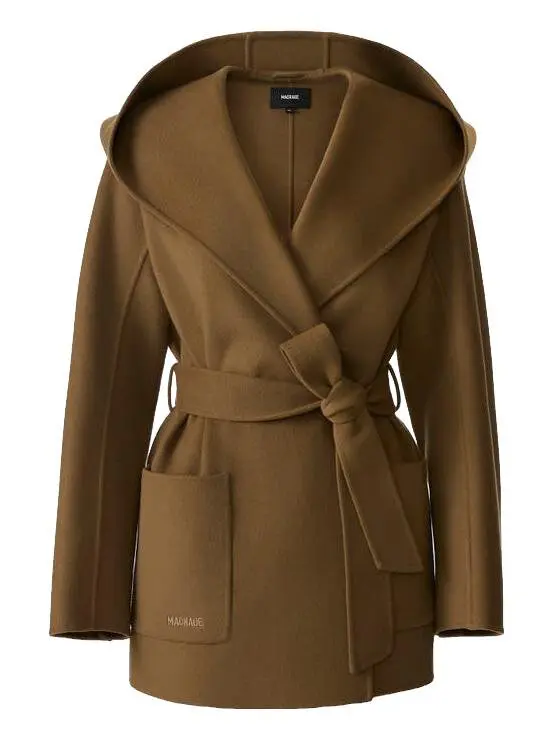 Mackage Paya Belted Wool Coat - Otter