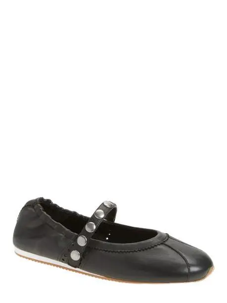 Steve Madden Anaya Mary Jane Flat - Black Leather