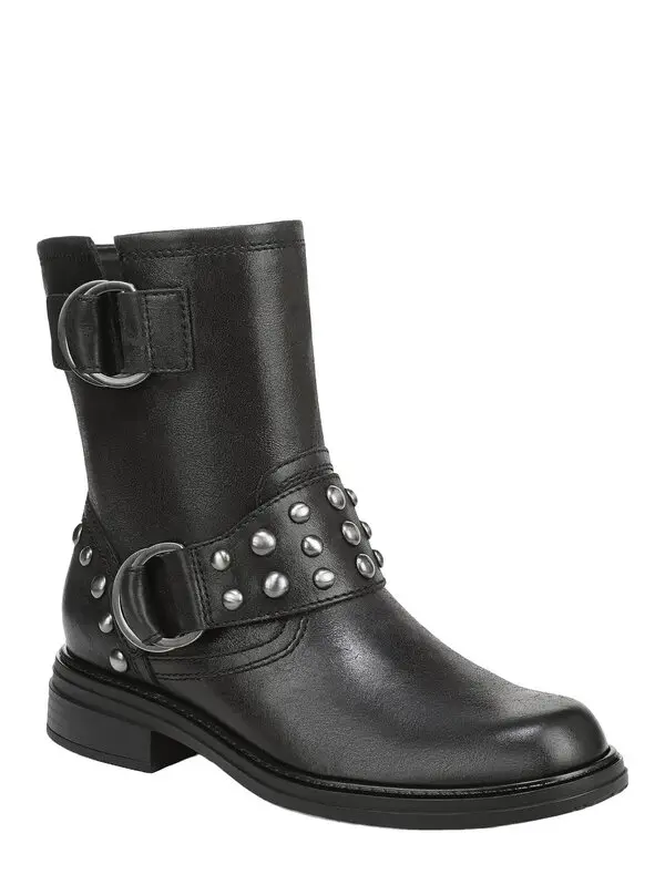 Naturalizer Optimus Studded Moto Boots - Black