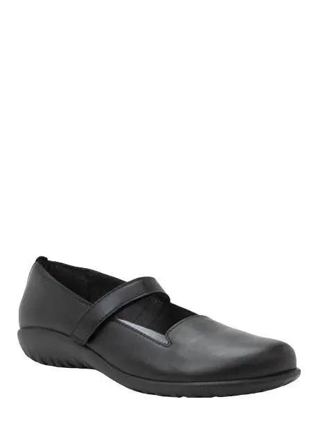 Naot Purini Mary Jane Flat - Black Jet Leather