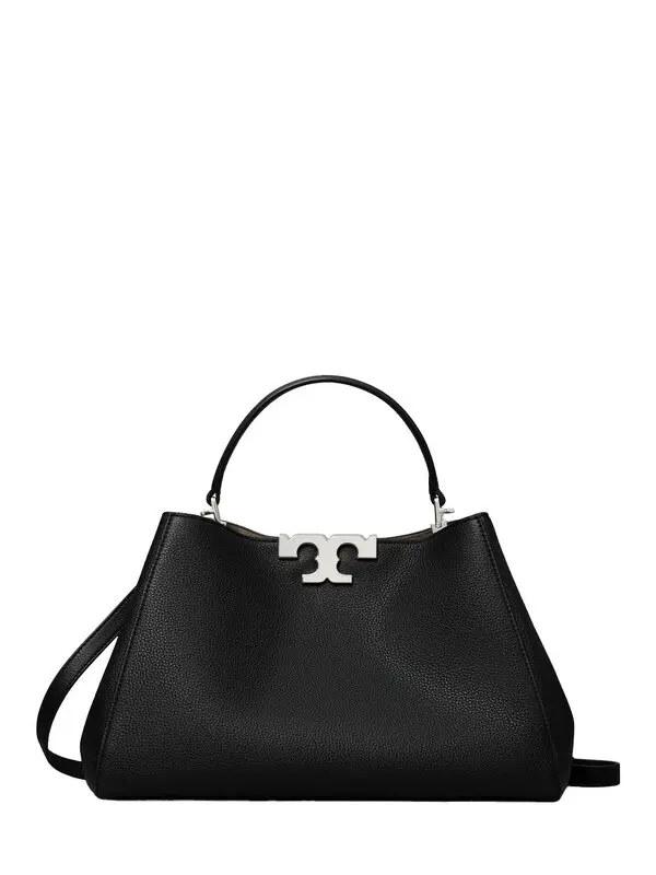 Tory Burch Eleanor Soft Leather Satchel - Black